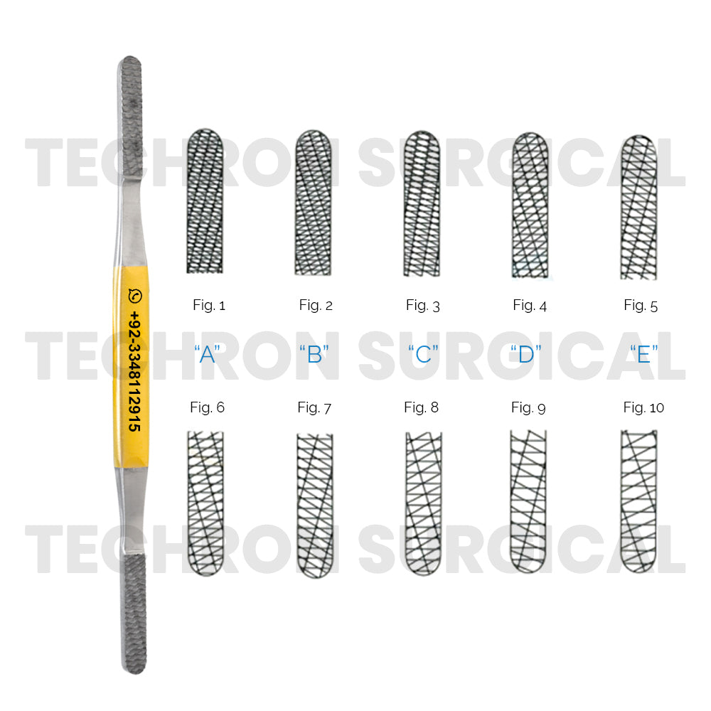 Fomon Nasal Rasps TC Double Ended – Techron Surgical